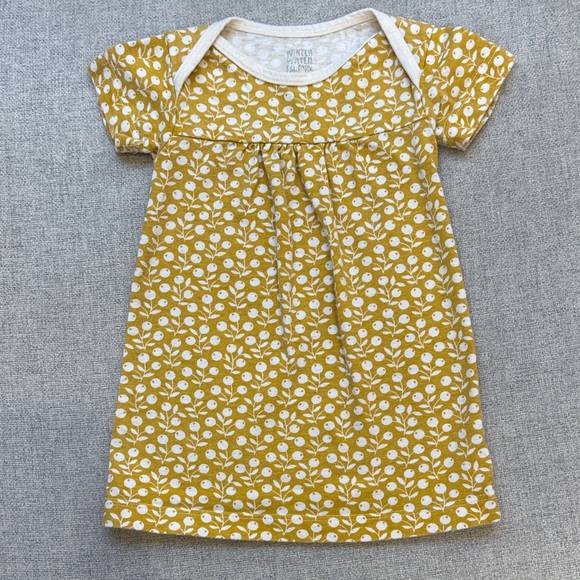 Winter Water Factory | Dresses | Charming Mustard Floral Kids Dress ...